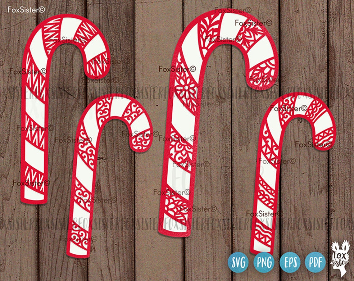 Candy Cane Svg, Christmas Design Svg, Christmas Vector Clipart, Candy ...