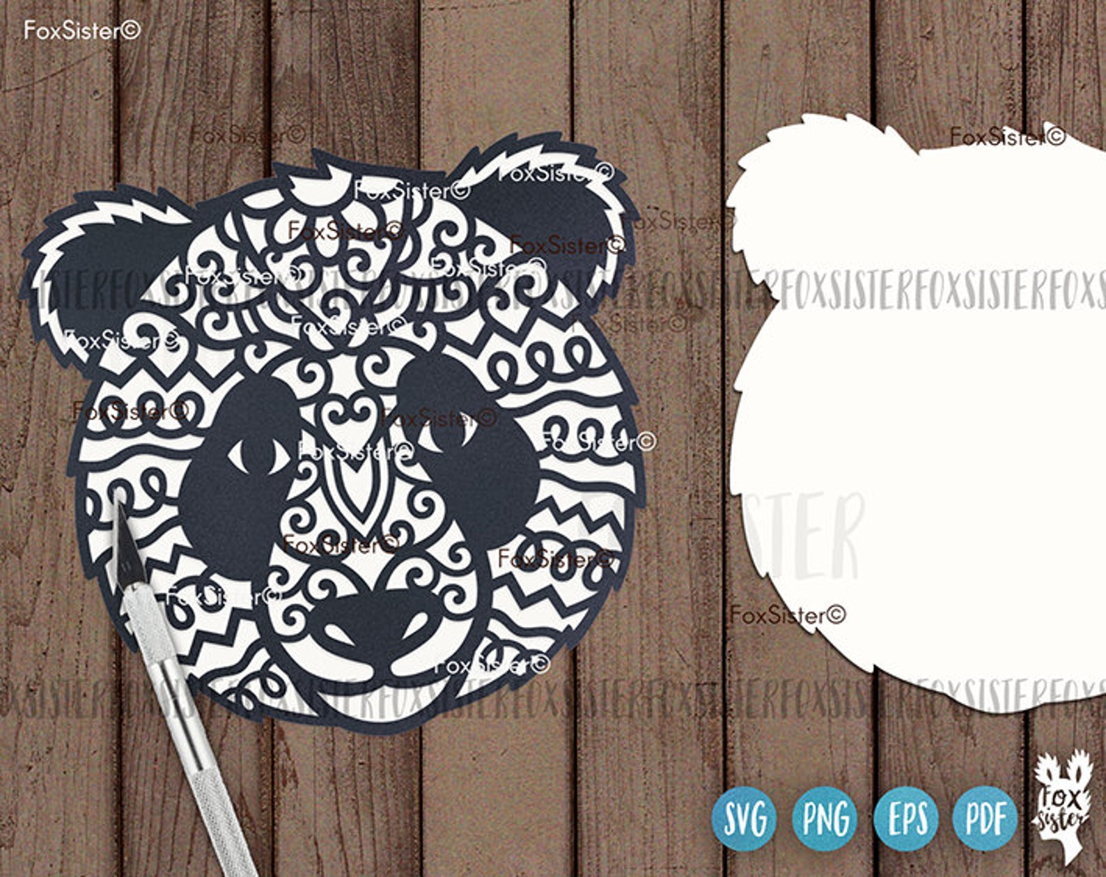 Panda Face Svg Cut File Clipart, Mandala Svg, Cute Panda Templates ...