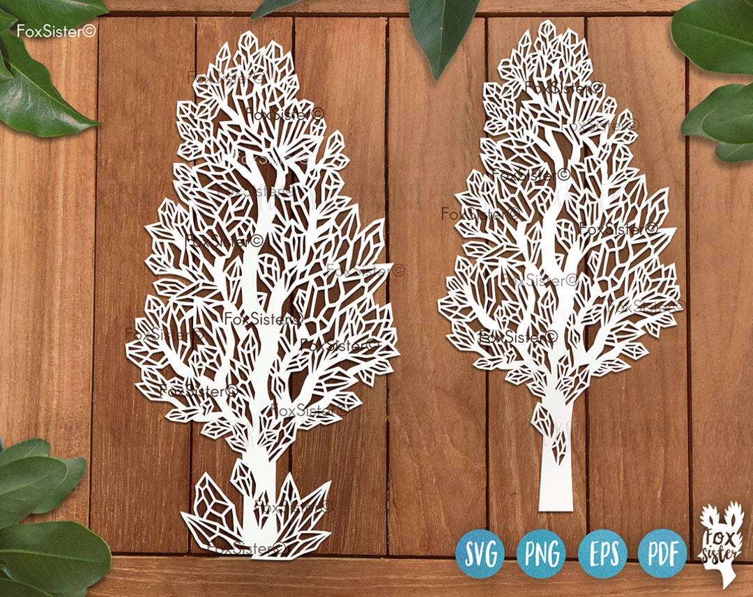Crystal Tree Svg Design for Cricut and Silhouette, Plant Svg Png Cut ...