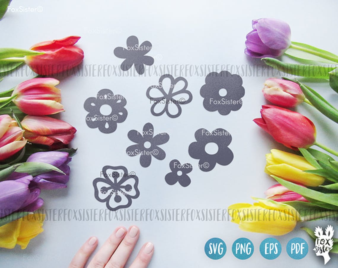 Flowers Svg Png Pdf Eps Flower Svg Files Simple Flower Cut - Etsy Australia