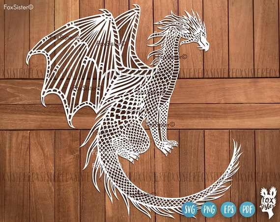 Dragon Svg Design for Cricut and Silhouette Sitting Dragon - Etsy Australia
