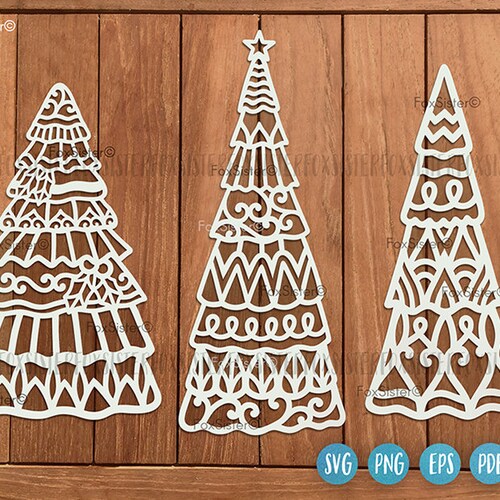 3 Christmas Tree Svg Bundle for Cricut and Silhouette - Etsy