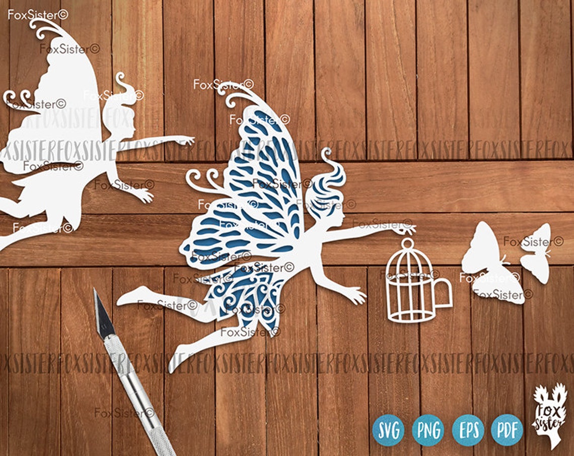 Fairy Svg, Fairy Clipart, Fairy Silhouette, Fairies Cut Files, Fantasy ...