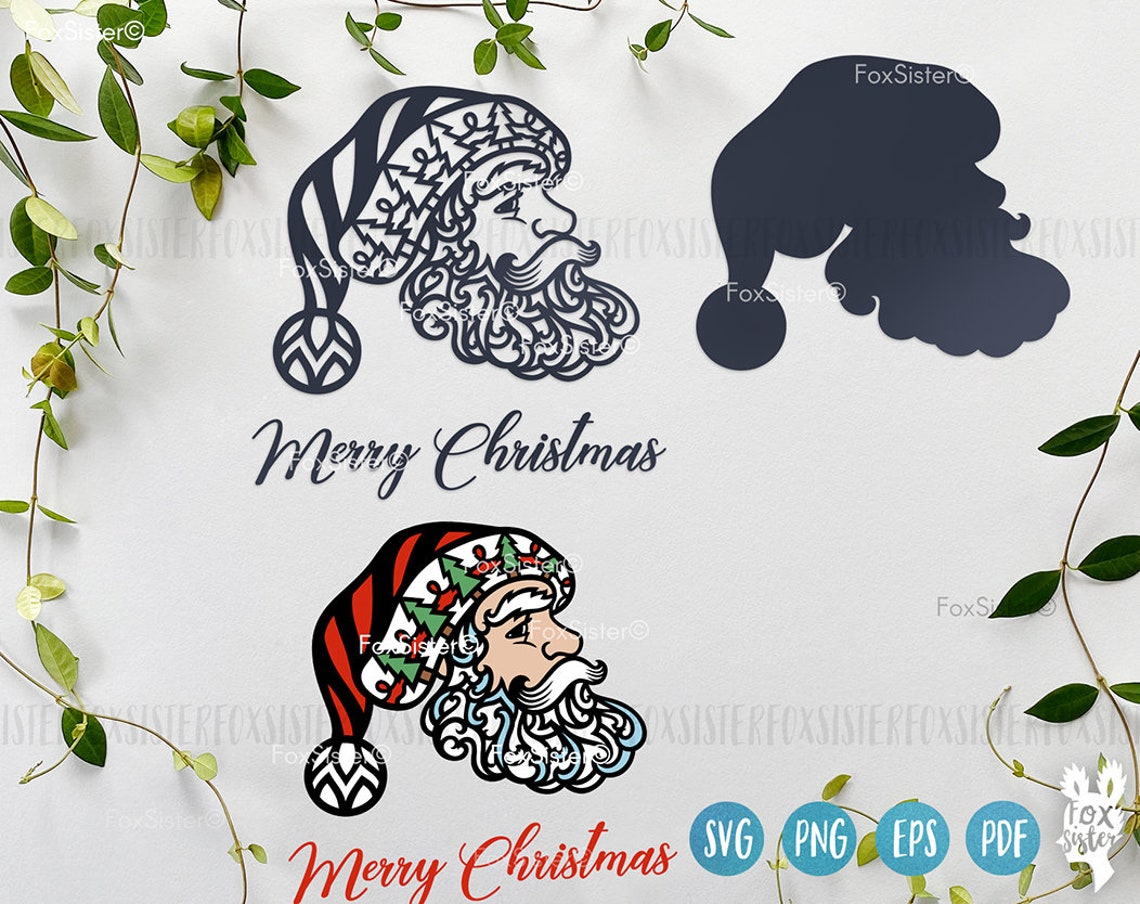 Santa Svg Cut File for Cricut and Silhouette Santa Claus Svg - Etsy