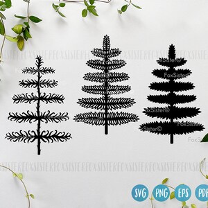 Christmas Tree Svg Bundle Cut File for Cricut and Silhouette, Pine Hand ...