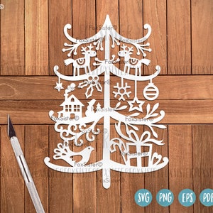 Christmas Tree Svg, Reindeer Svg, Merry Christmas Cut Files, Christmas ...