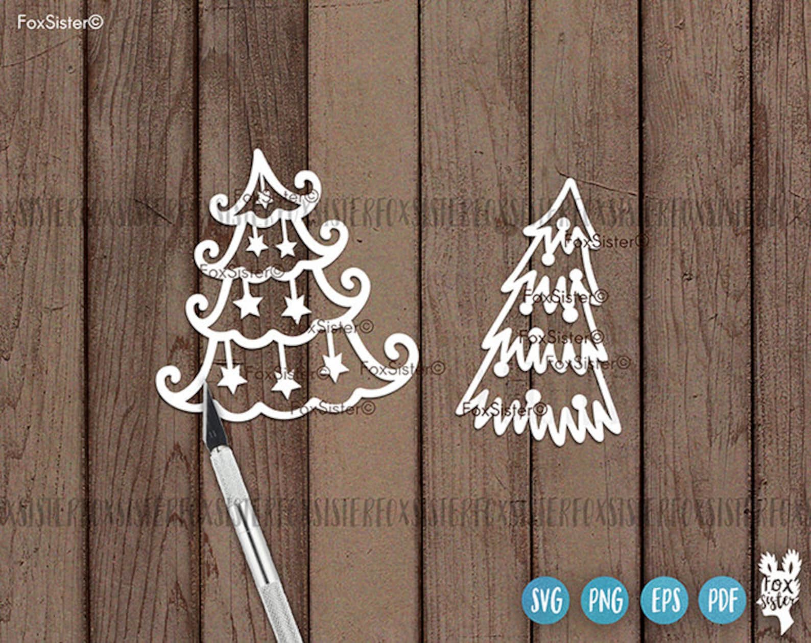 Christmas Tree Svg Bundle SET 4, 8 Svg Cut Files, Christmas Svg Bundle ...