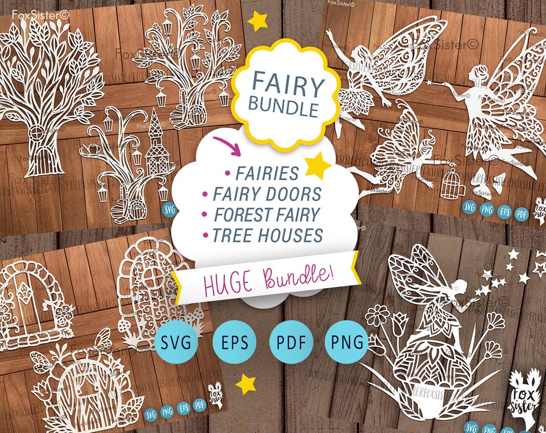 Fairy Svg Bundle for Cricut and Silhouette, Fairy Clipart, Fairy Door ...