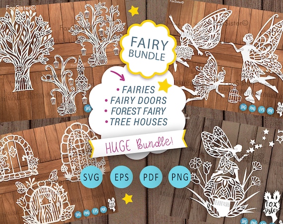 Fairy Svg bundle for Cricut and Silhouette Fairy Clipart | Etsy
