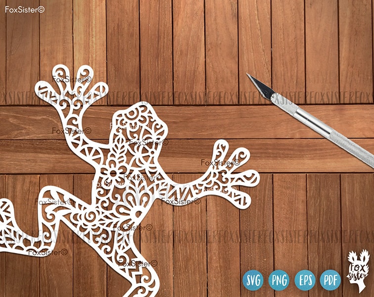 Frog Svg Vector and Png, Eps, Pdf Cut Files, Floral Animal Svg, Cute ...