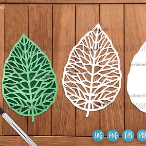 Hojas Svg SET 7 Hoja Svg Cortar Archivo 3 Diseños de Hojas - Etsy México