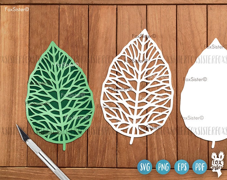 Leaves Svg SET 7, Leaf Svg Cut File 3 Leaf Designs, Leaves Cutting Svg ...