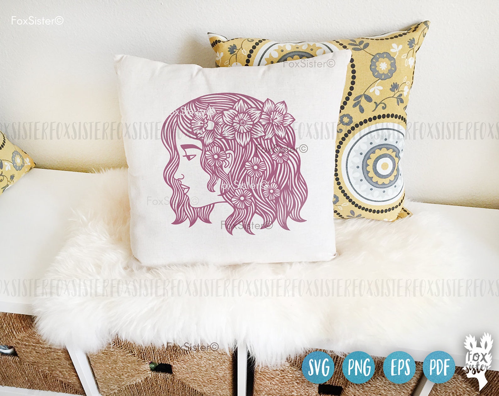 Woman Face Svg Design Bundle for Cricut and Silhouette, Girl Svg, Woman ...