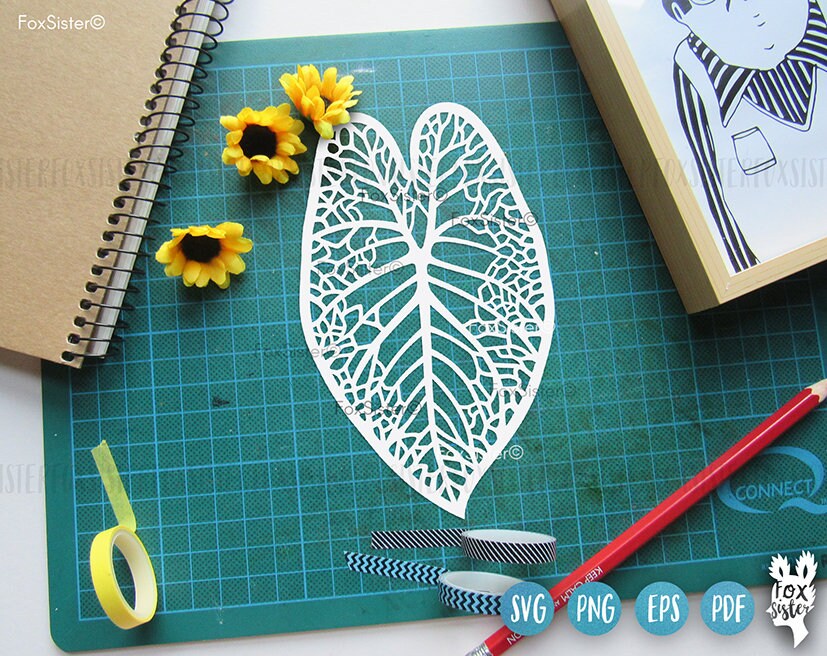 Leaves Svg Designs Set 11, Tropical Leaf Svg File, Leaves Cut File ...