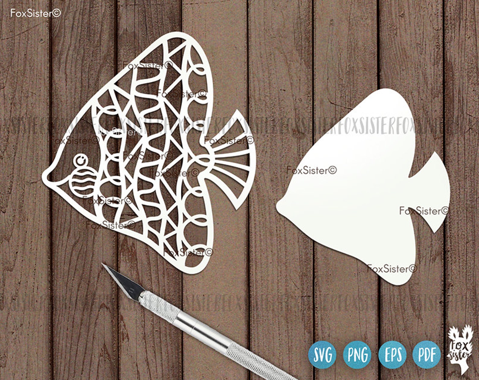 Cute Fish Svg Cutting Files for Cricut and Silhouette Set1, Fish ...