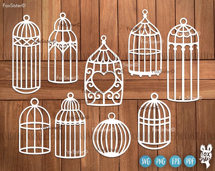 Bird Cage Svg Bundle Cages Svg Cut File Cage Vectors | Etsy Canada