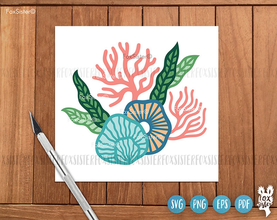 Corals Svg and Seaweed Svg Designs for Cricut and Silhouette | Etsy