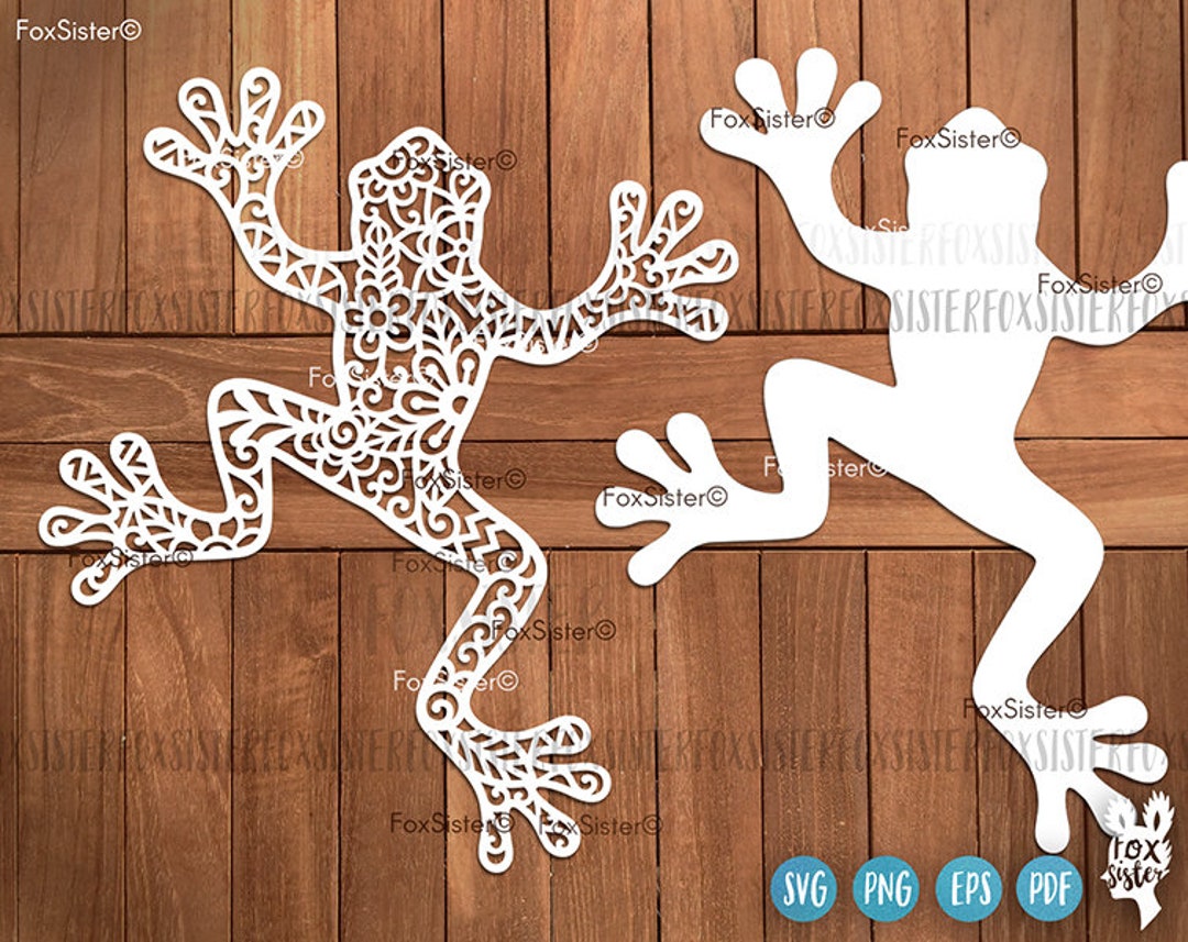 Frog Svg Vector and Png, Eps, Pdf Cut Files, Floral Animal Svg, Cute ...