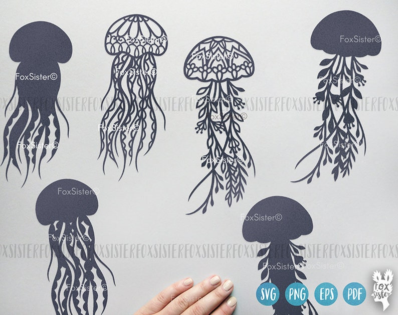 Jellyfish Svg Design for Cricut and Silhouette, Jellyfish Svg Files ...