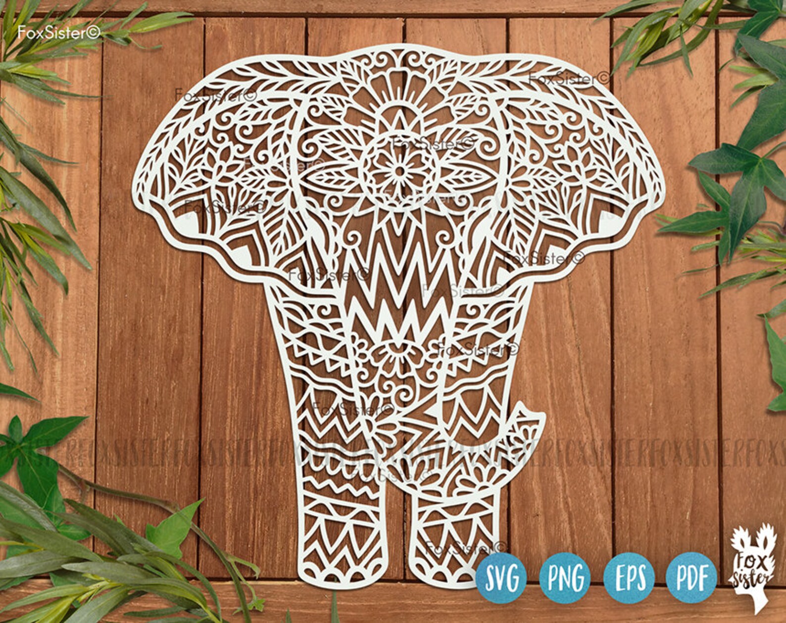 Elephant Svg for Cricut and Silhouette Boho Svg Geometric - Etsy