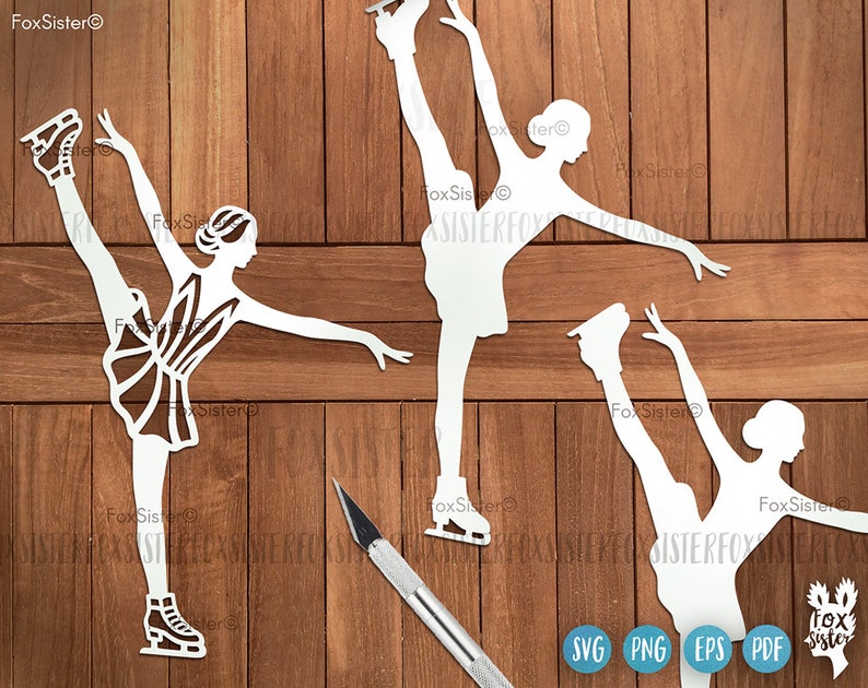 Ice Skating Svg Bundle for Cricut and Silhouette, Ice Skating Vector ...