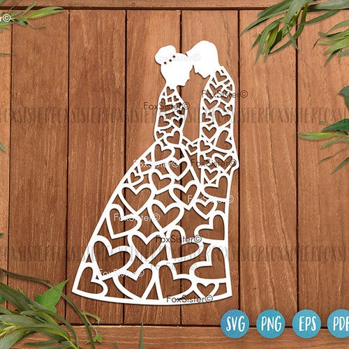 Wedding Couples SVG Bride and Groom SVG Files for Silhouette - Etsy