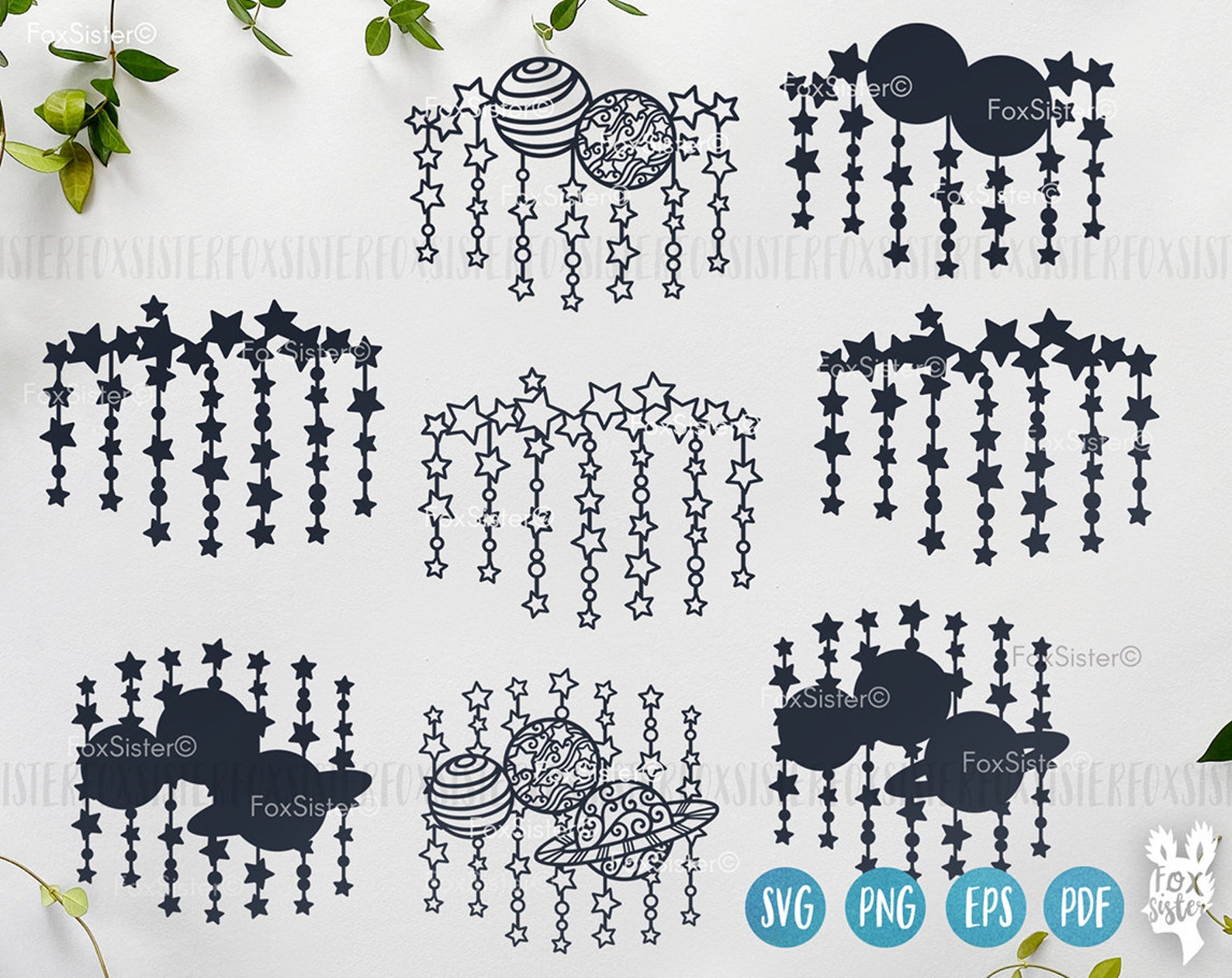 Planets Svg Bundle for Cricut and Silhouette, Galaxy Svg, Celestial Svg ...