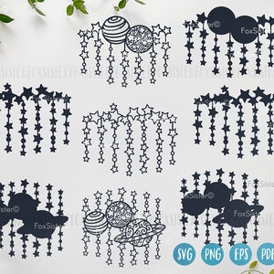 Planets Svg Bundle for Cricut and Silhouette, Galaxy Svg, Celestial Svg ...