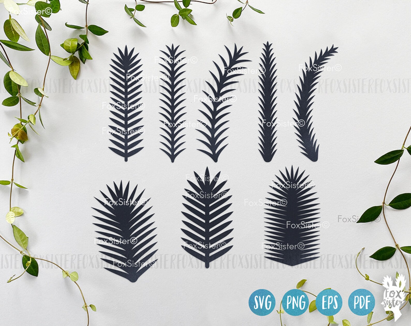 Christmas Fir Leaves Svg Bundle for Cricut Silhouette Leaves - Etsy