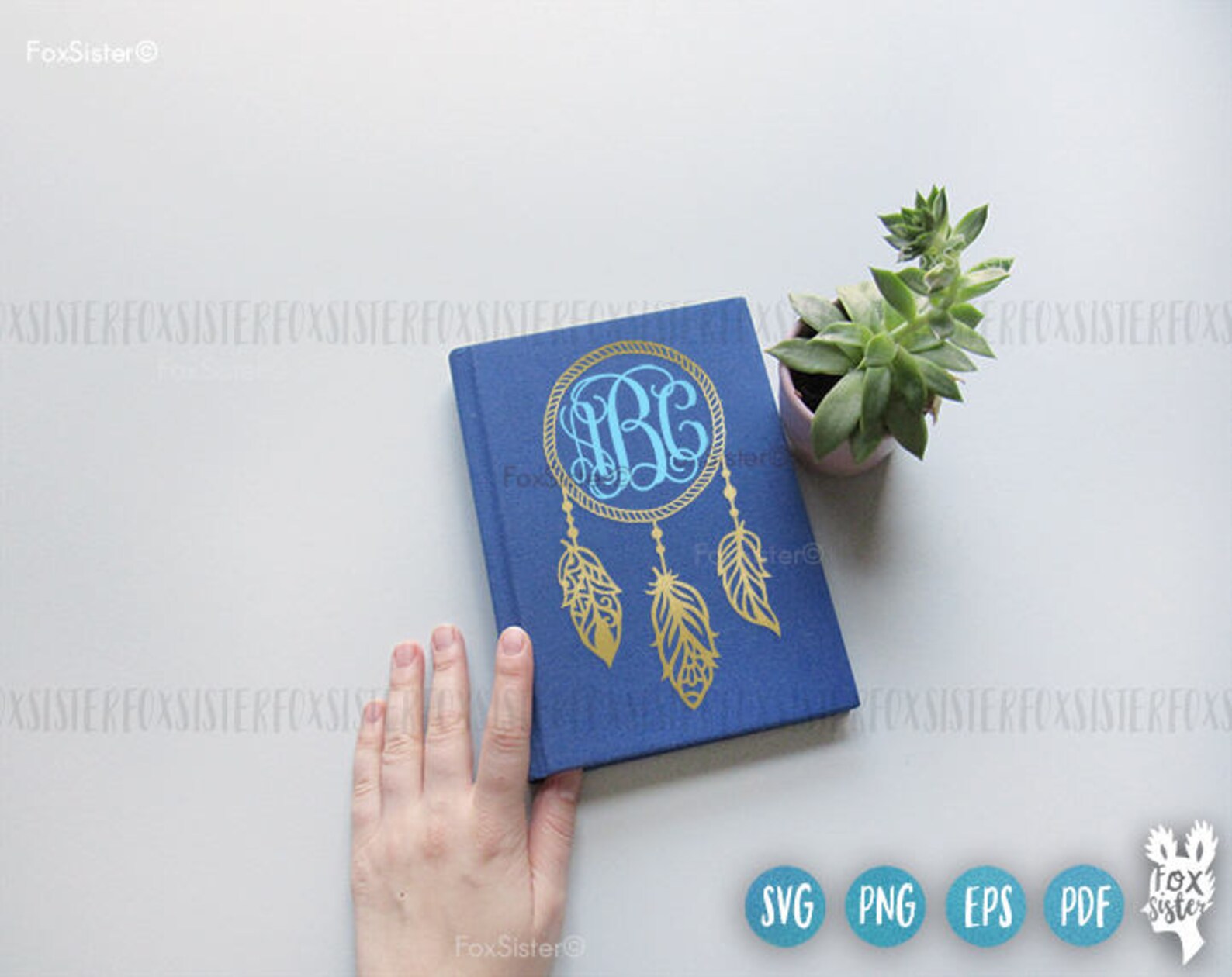 6 Boho Feather Monogram Frames SVG Cut File Templates, Feather Svg ...