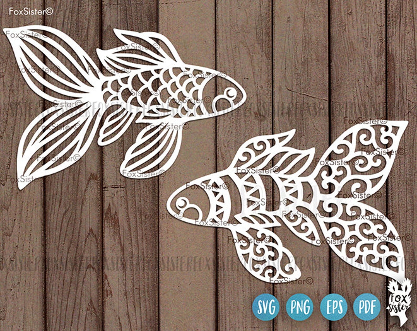 Fish Svg Fish Cut File Fish Papercut Template Fish Png | Etsy