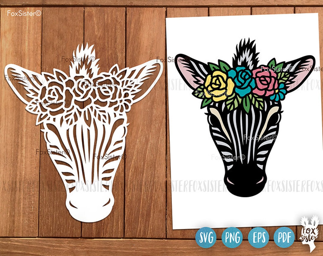 Zebra Svg for Cricut and Silhouette, Zoo Svg, Cute Animal Svg, Baby ...