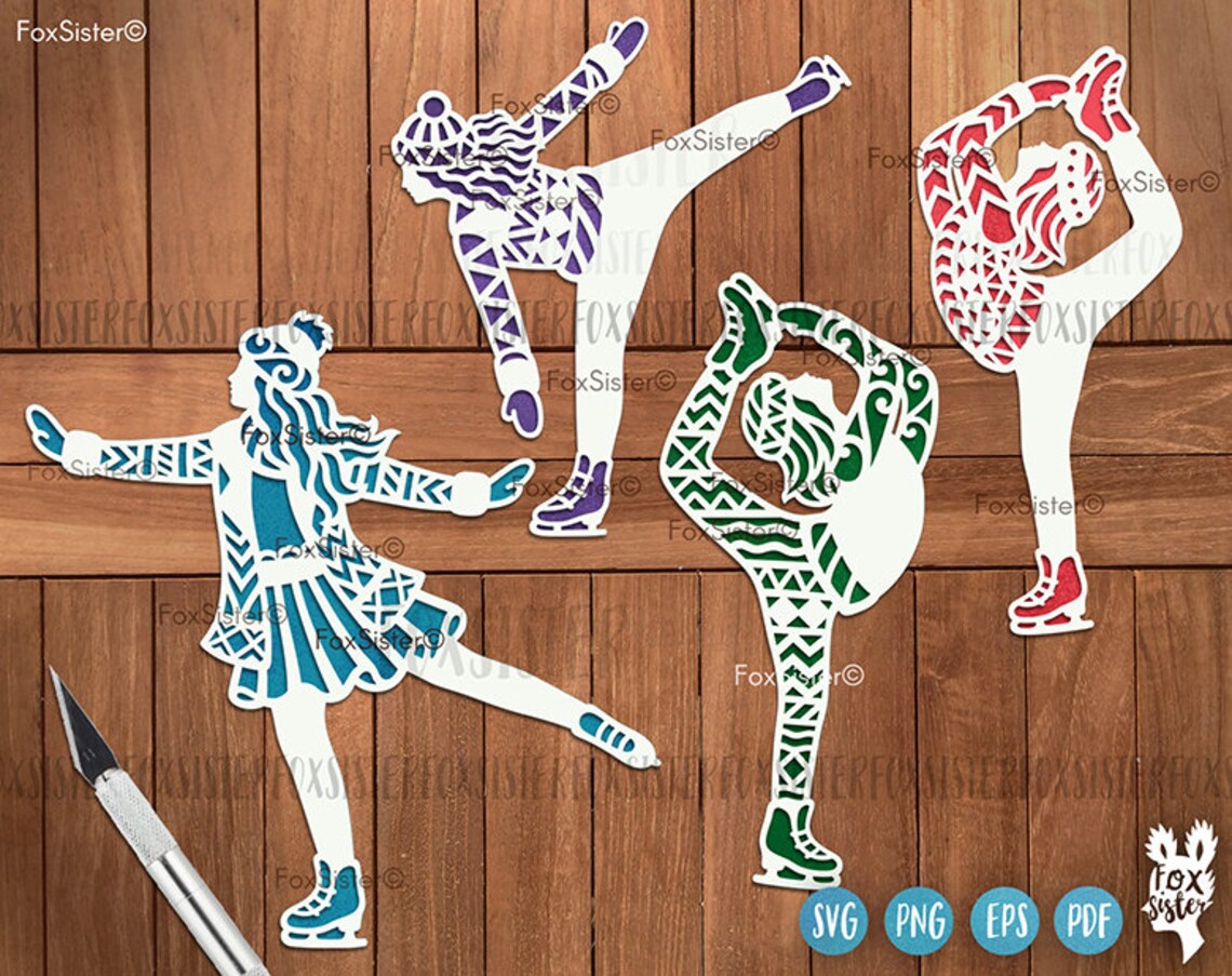 Ice Skating Svg Cut File, Ice Skating Clipart, Ice Skating Vector ...