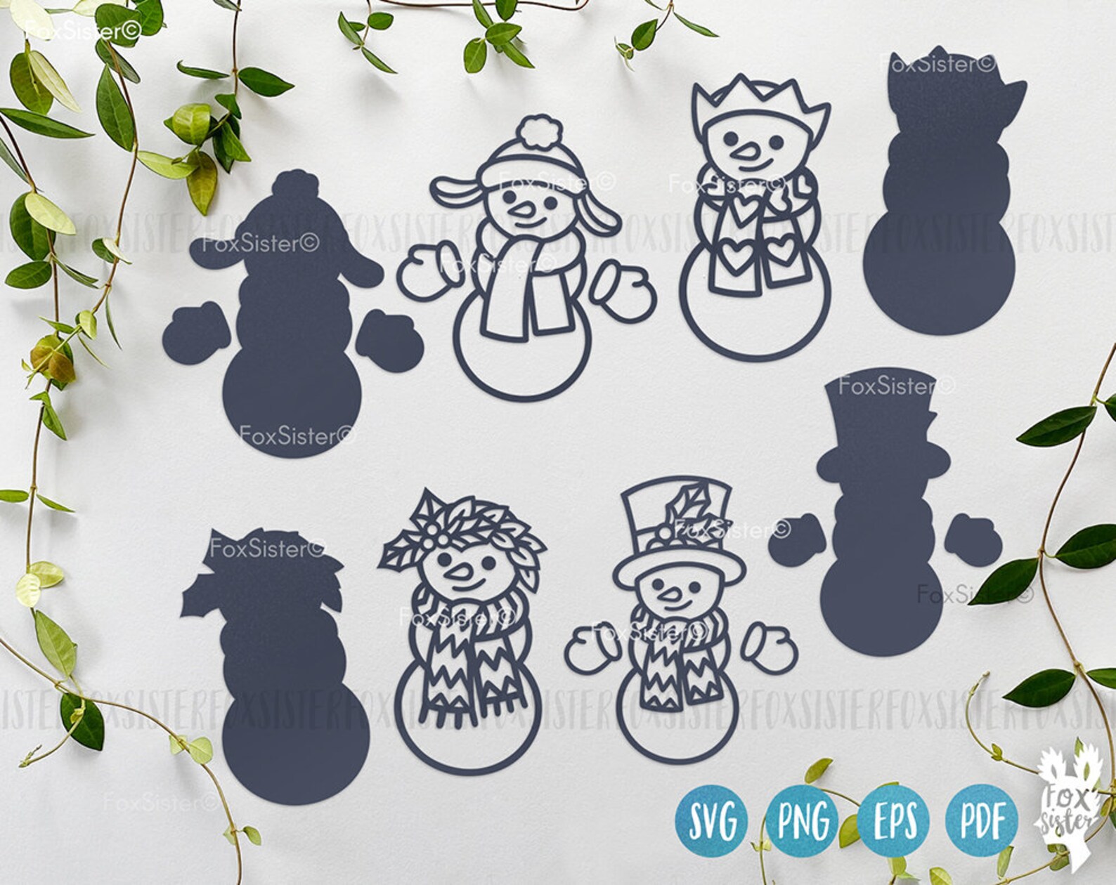 Snowmen Svg Bundle for Cricut and Silhouette Snowman Vector - Etsy