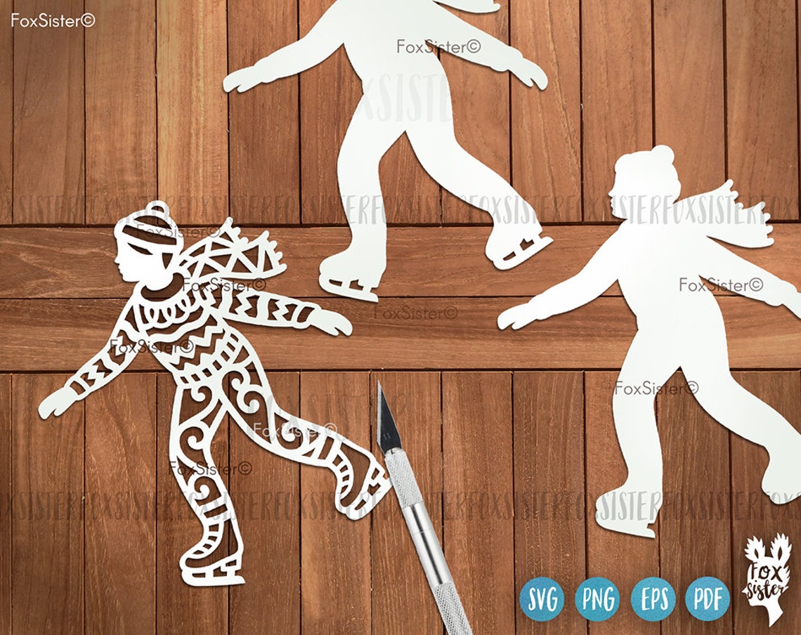 Ice Skating Svg Bundle for Cricut and Silhouette Ice Skating - Etsy