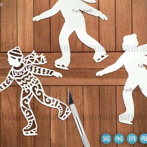 Ice Skating Svg Bundle for Cricut and Silhouette, Ice Skating Vector ...