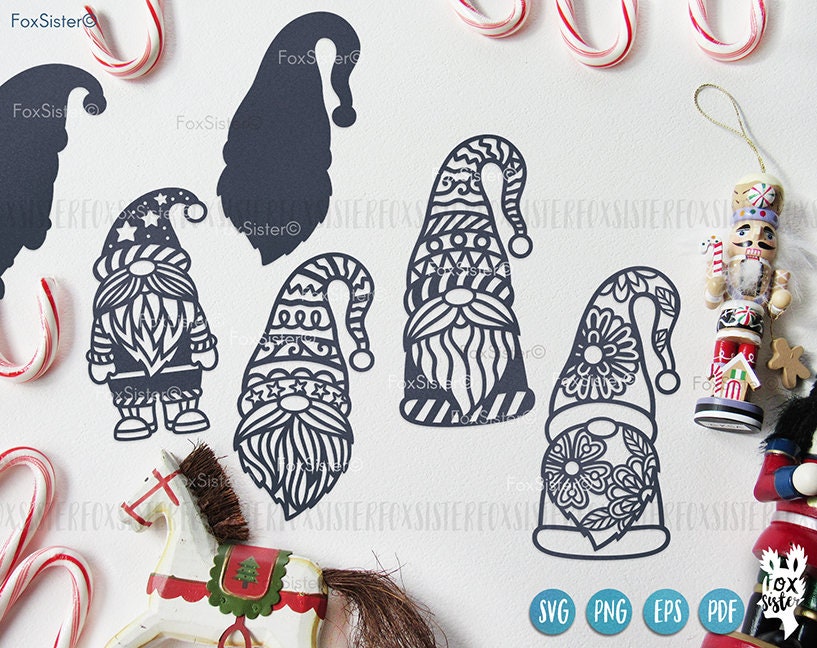 Christmas gnome svg for Cricut and Silhouette Christmas svg | Etsy