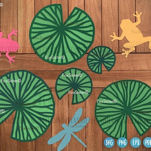 Frogs and Lily Pads Svg for Cricut and Silhouette, Animal Svg ...