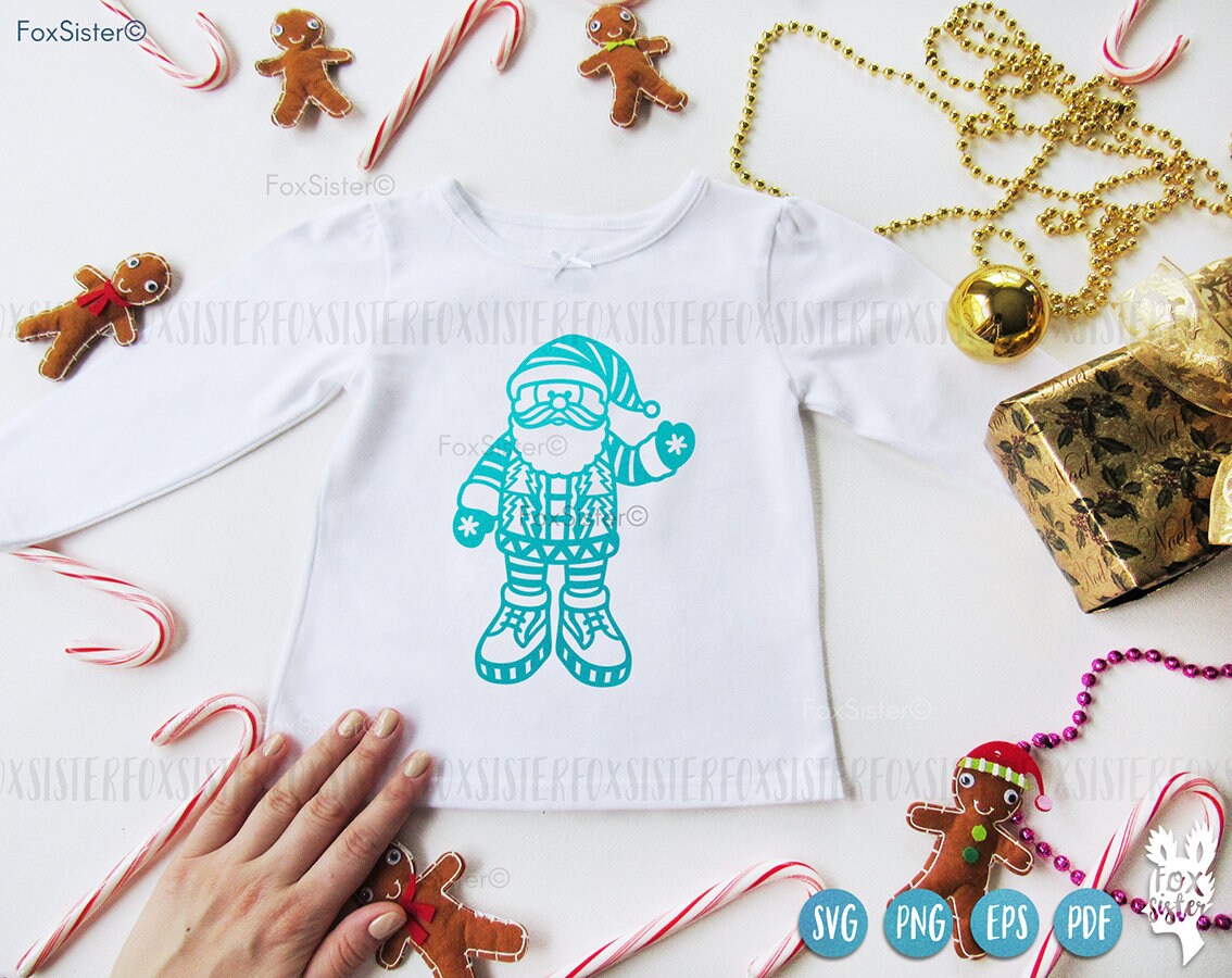 Santa Svg for Cricut and Silhouette, Christmas Svg Bundle, Santa Claus ...