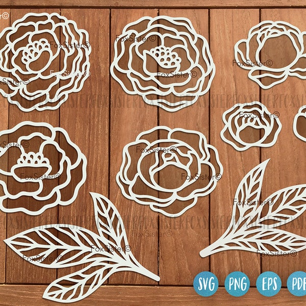 Peony Svg - Etsy