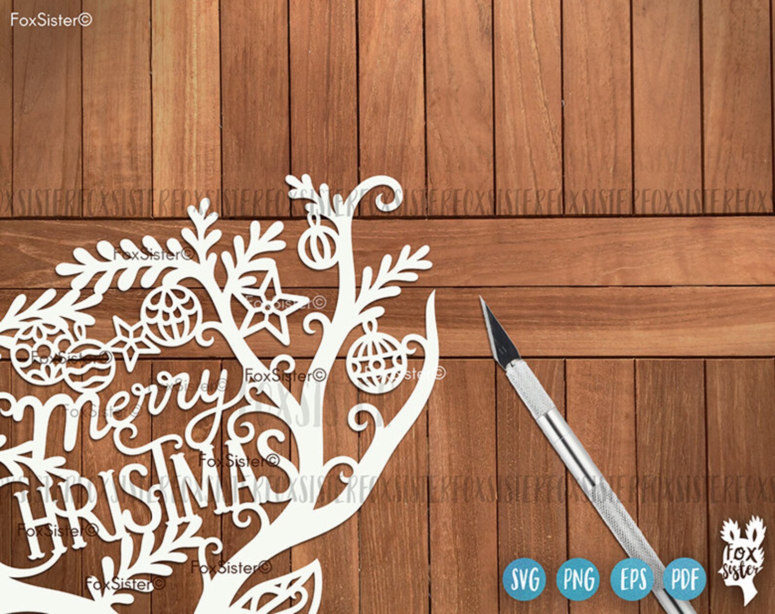 Merry Christmas Deer Svg Cut File Christmas Clipart Reindeer | Etsy