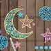 Moon and Stars Night Sky Svg Vector Cut File Designs, Star Svg, Cute ...