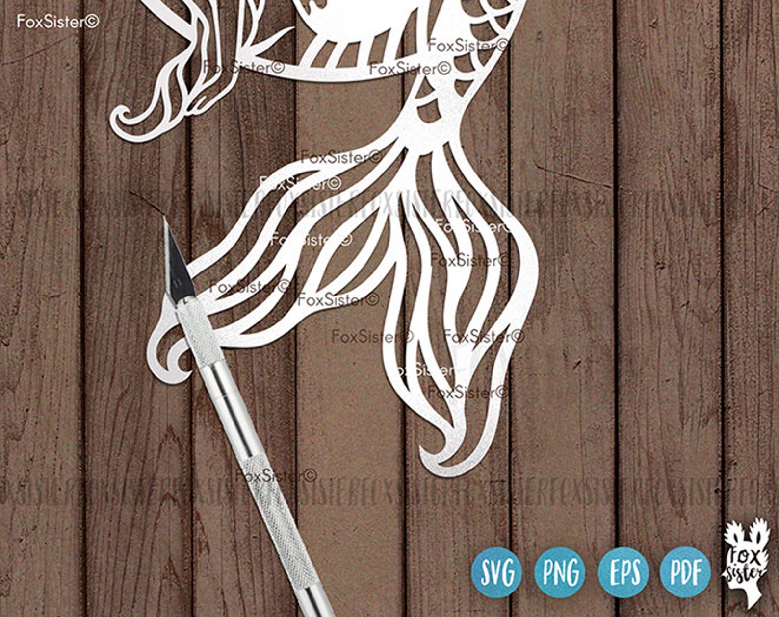 Mermaid Svg Png Cut File Instant Download Vector Design - Etsy