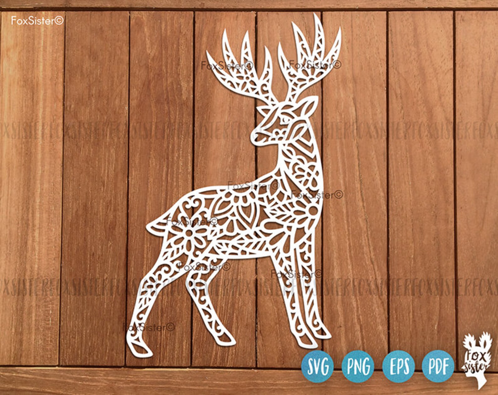 Deer Svg Cut File design Christmas Svg Deer Clipart | Etsy