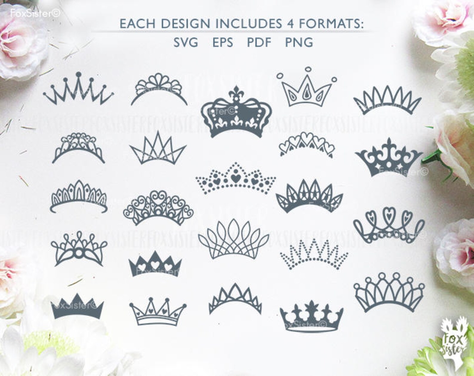 Crown SVG Monograms Bundle 23 Royal Crowns Svg Cut Files, Tiara Svg ...
