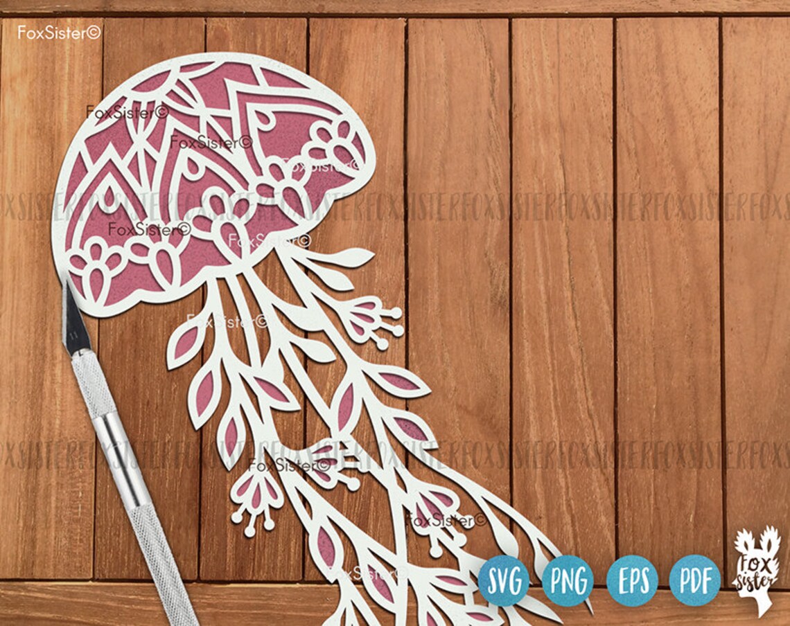 Jellyfish Svg Design for Cricut and Silhouette, Jellyfish Svg Files ...