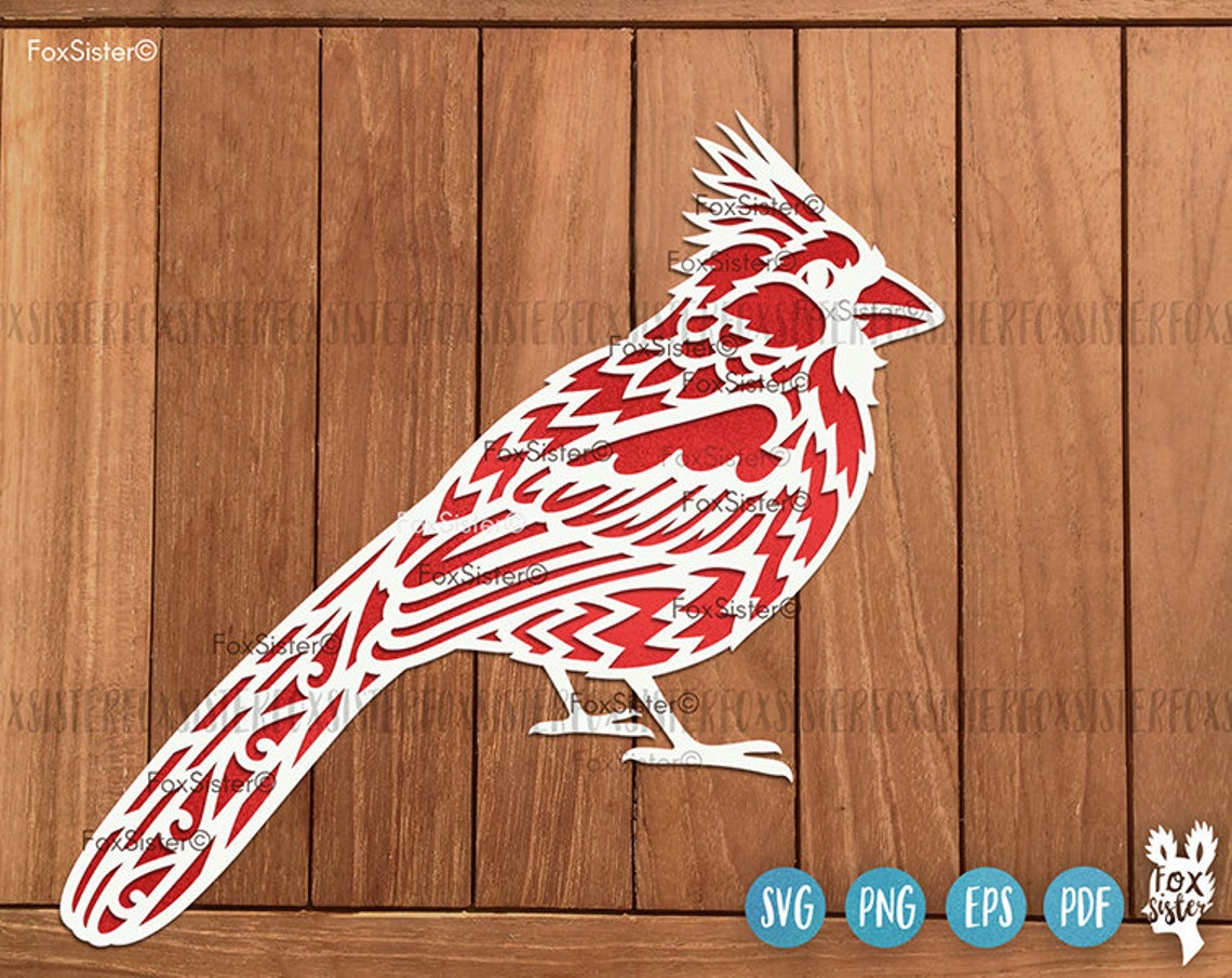 Cardinal Bird Svg Cut File Cardinal Vector Silhouette - Etsy