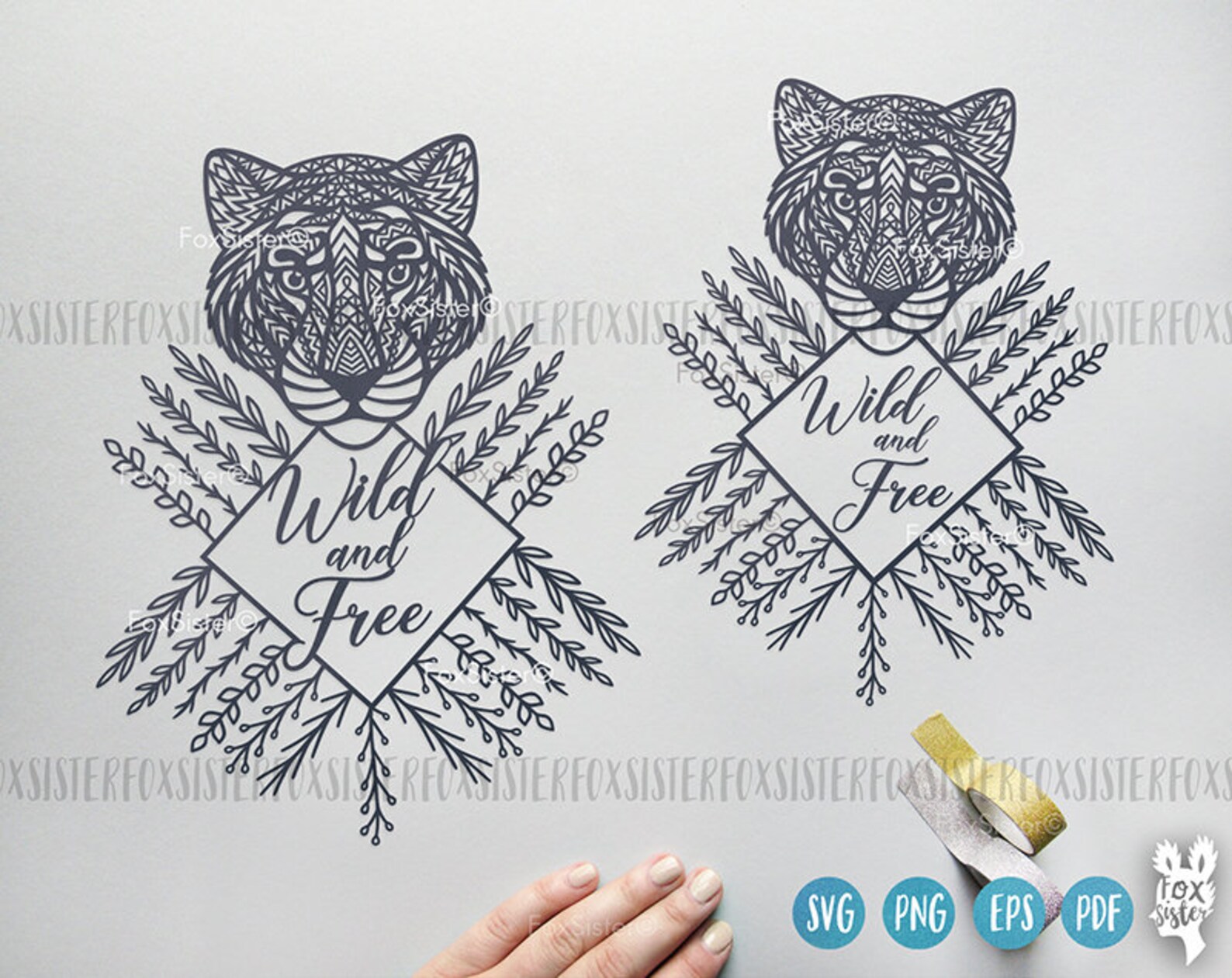Wild and Free Svg Cut File Tiger Clipart Animal Head Svg - Etsy UK