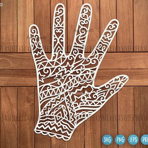 Mandala Hand Svg for Cricut and Silhouette, Inspire Svg, Hippie Svg ...