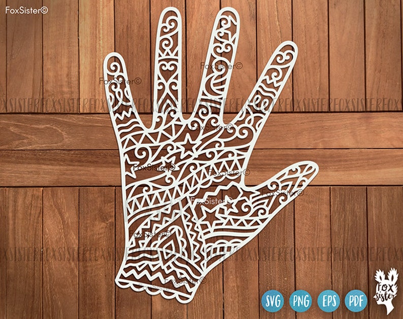 Mandala Hand Svg for Cricut and Silhouette, Inspire Svg, Hippie Svg ...